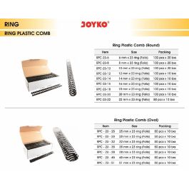Ring Binding - Ring Spiral Jilid Plastik Joyko Berbagai Ukuran